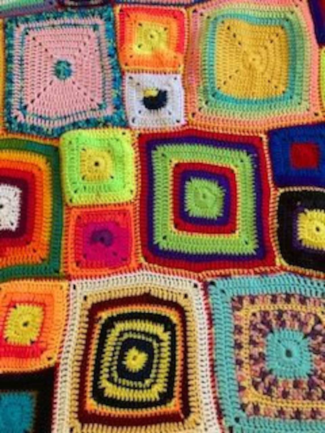 Easy Crochet Scrap Blanket Pattern - Etsy