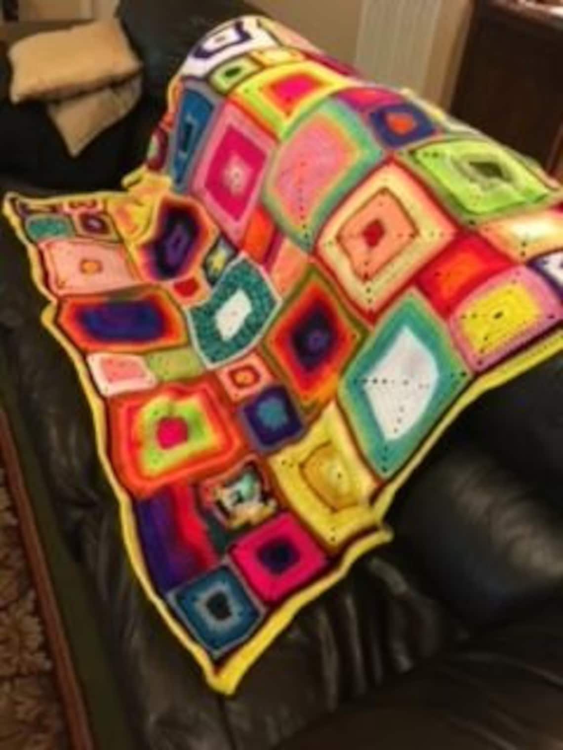 Easy Crochet Scrap Blanket Pattern - Etsy