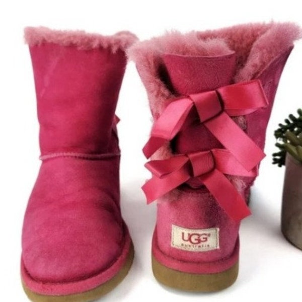Pink Bailey Bow Uggs - Etsy