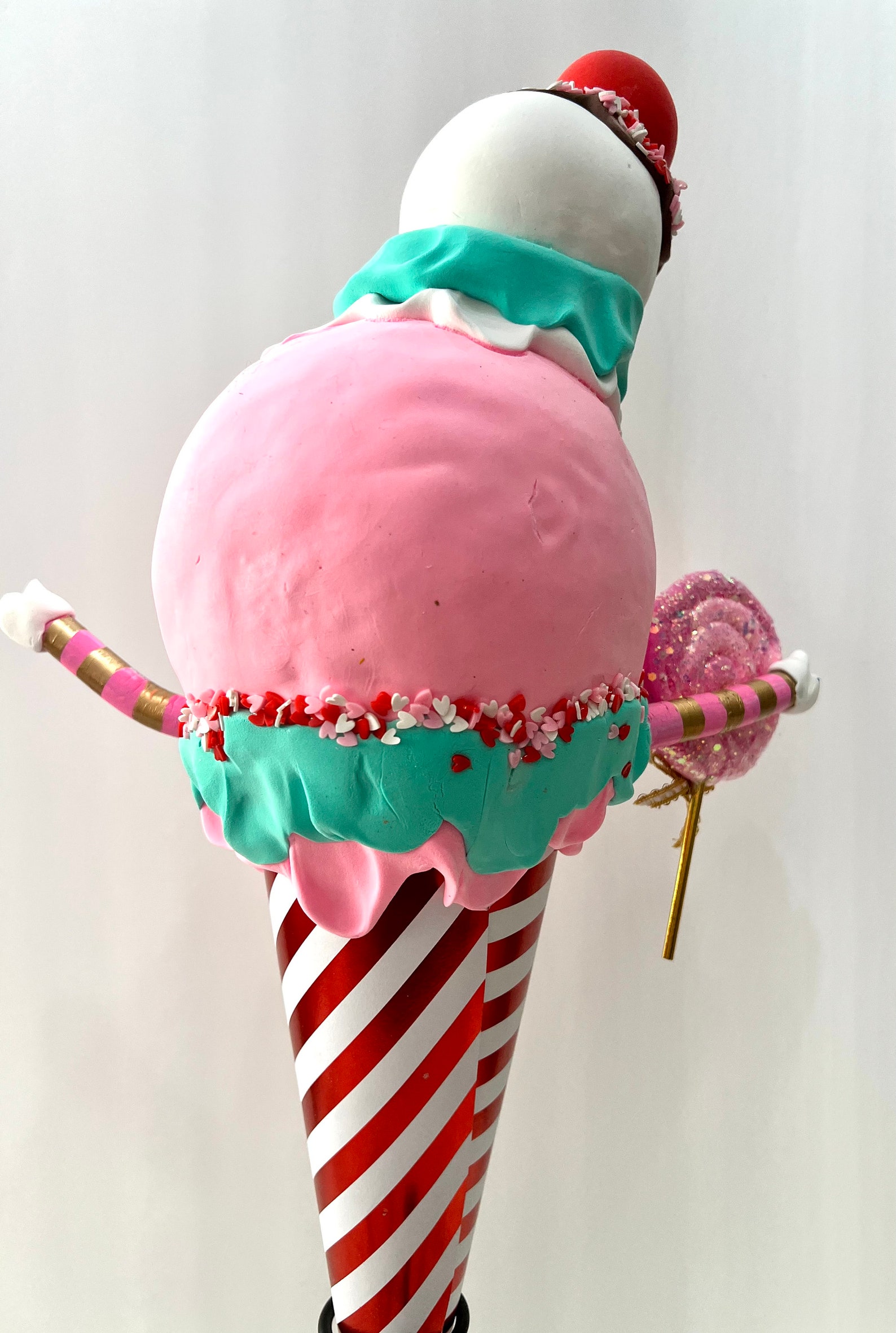Miss Ice Cream Giant Cone Character, Candyland Sculpture, Fake Ice ...