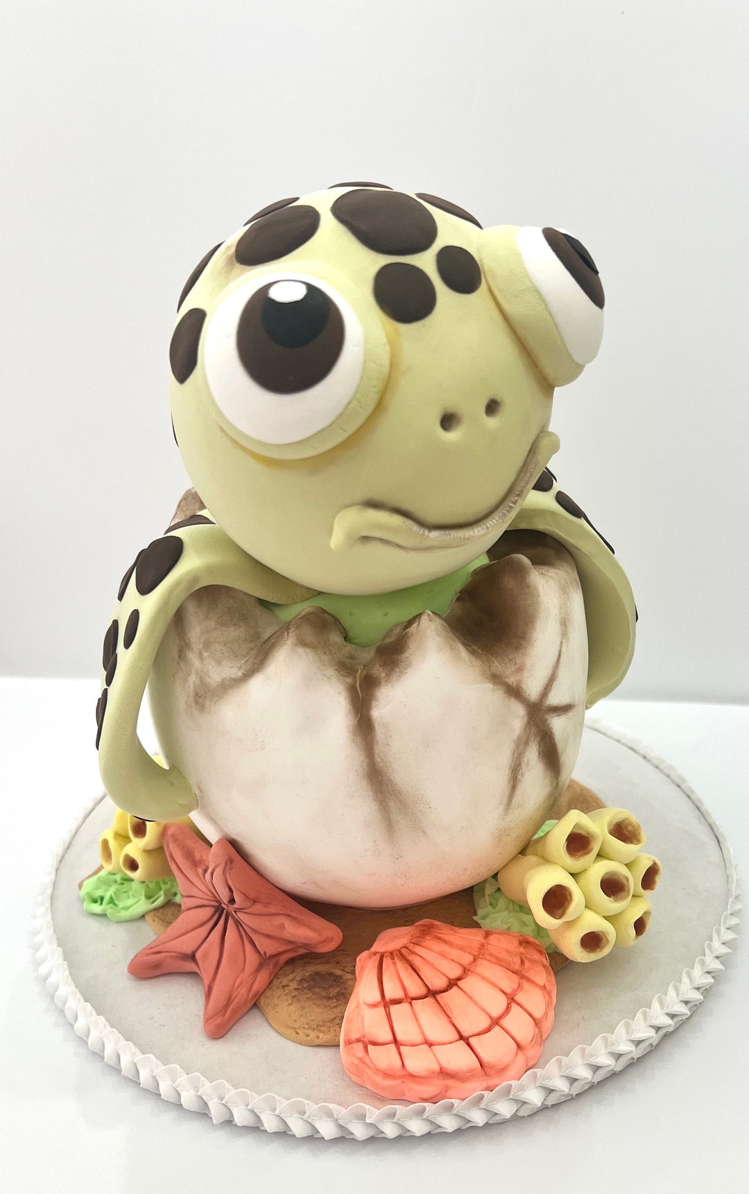 Baby Sea Turtle Hatchling Clay Sculpture, Clay Character, Summertime ...