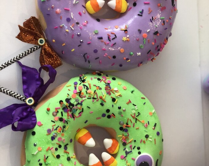 Monster Donut, Huge Halloween Donut, Halloween Decor, Wreath Attachment ...