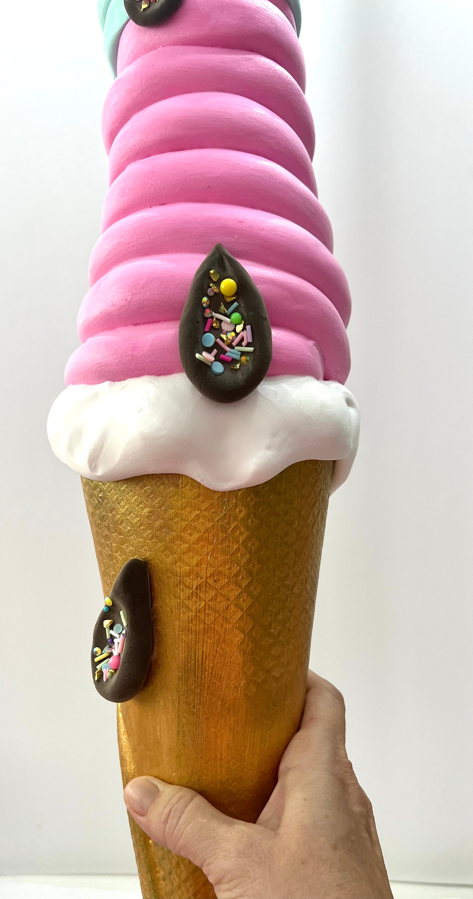 Giant Ice Cream Cone Candyland Party Prop Wreath Attachment - Etsy ...