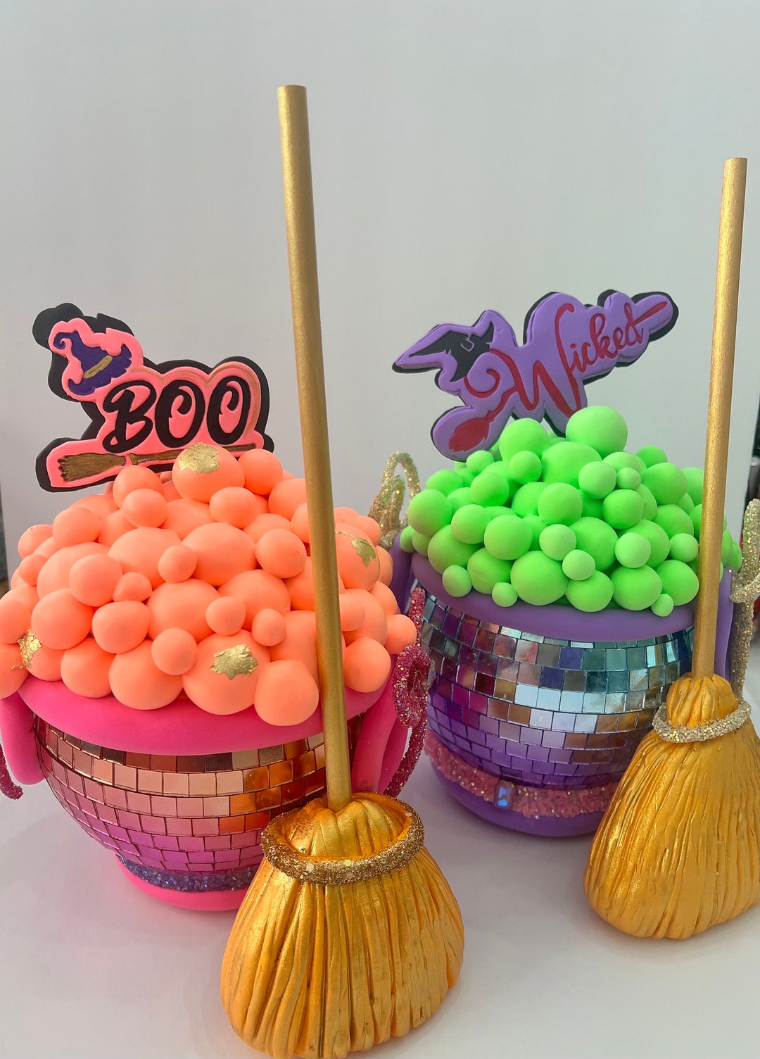 Disco Ball Witch Cauldron, Fake Bake, Halloween Decor, Centerpiece ...