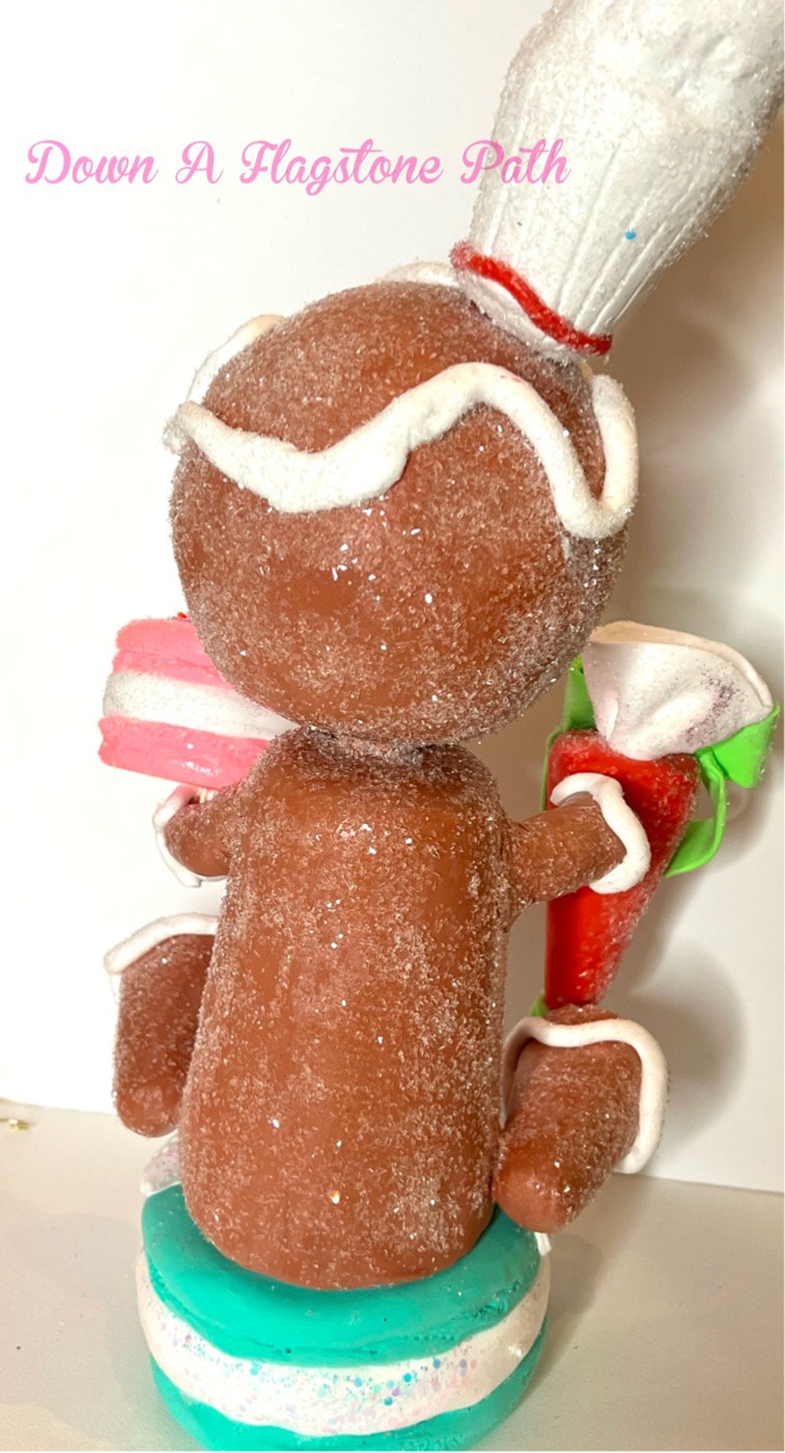 Large Gingerbread Man Figurine, Christmas Decoration, Wreath Attachment ...