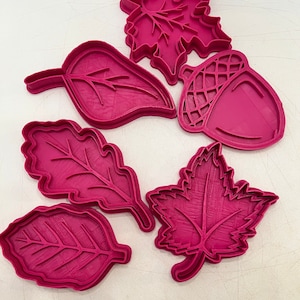 Fall Leaves Cookie Cutter and Stamp Set, Full Set, Fall Designs, Cookie ...