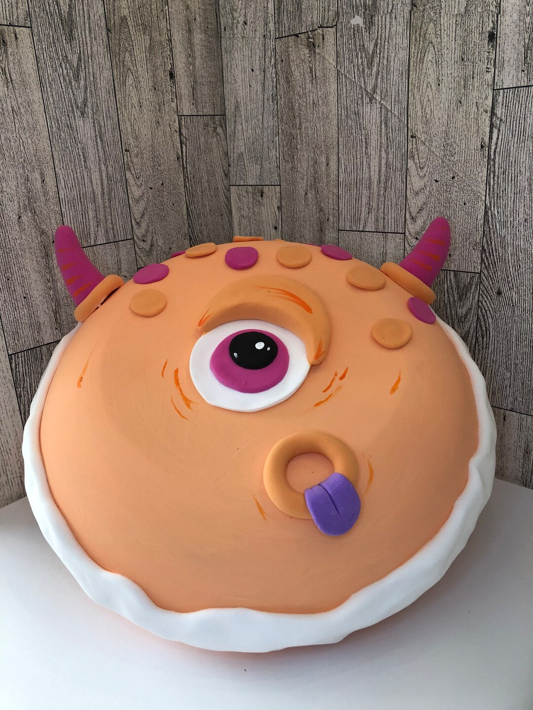 Large Monster Macaron, Fake Bake, Halloween Decor, Wreath Attachment ...