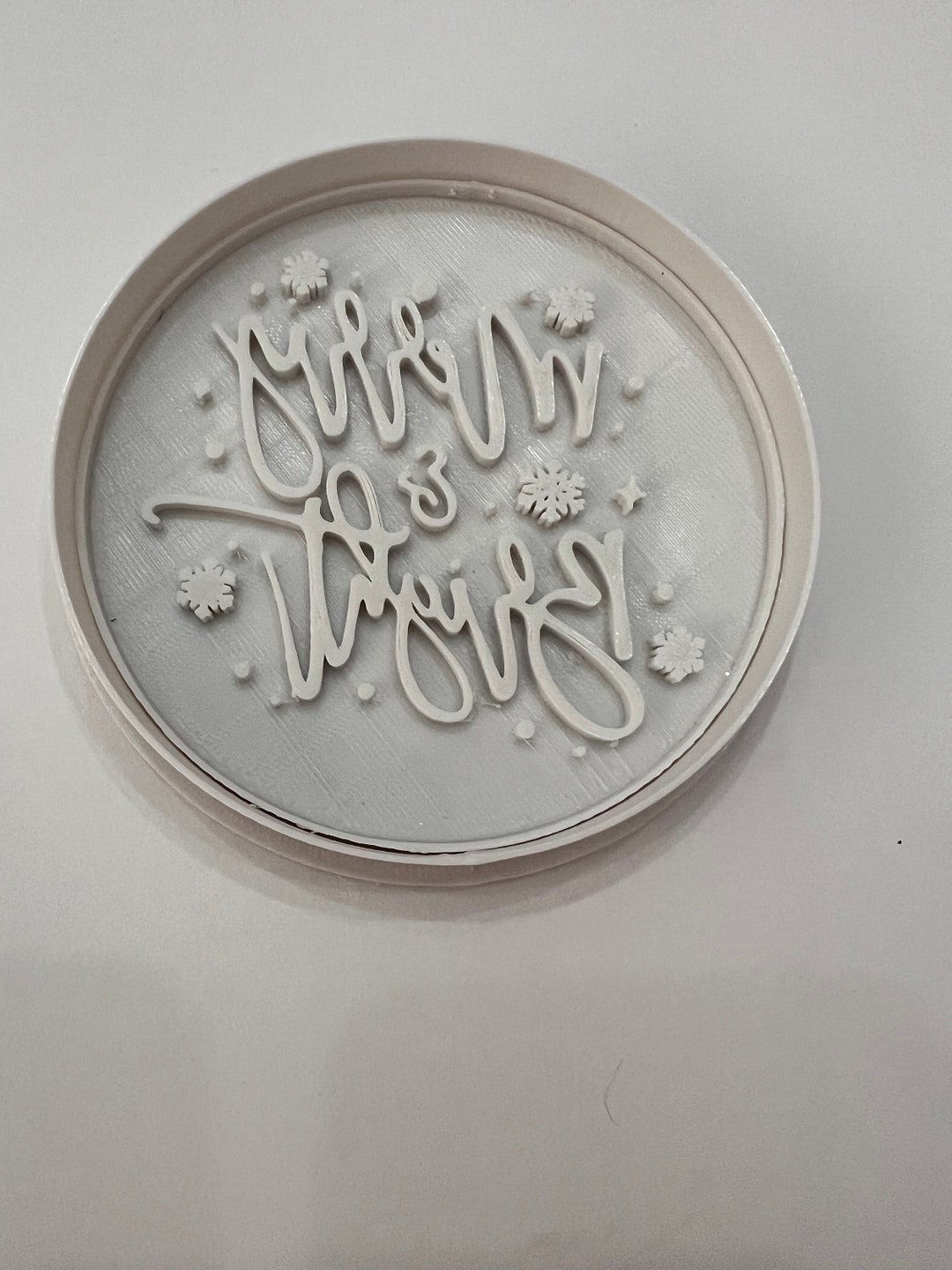 Merry and Bright Cookie Cutter/stamp, Christmas Cookies Cookie Cutter ...