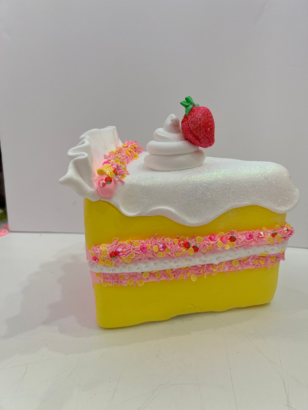 Fake Cake Slice, Pink Lemonade Theme, Party Decor, Sweets Decorations ...