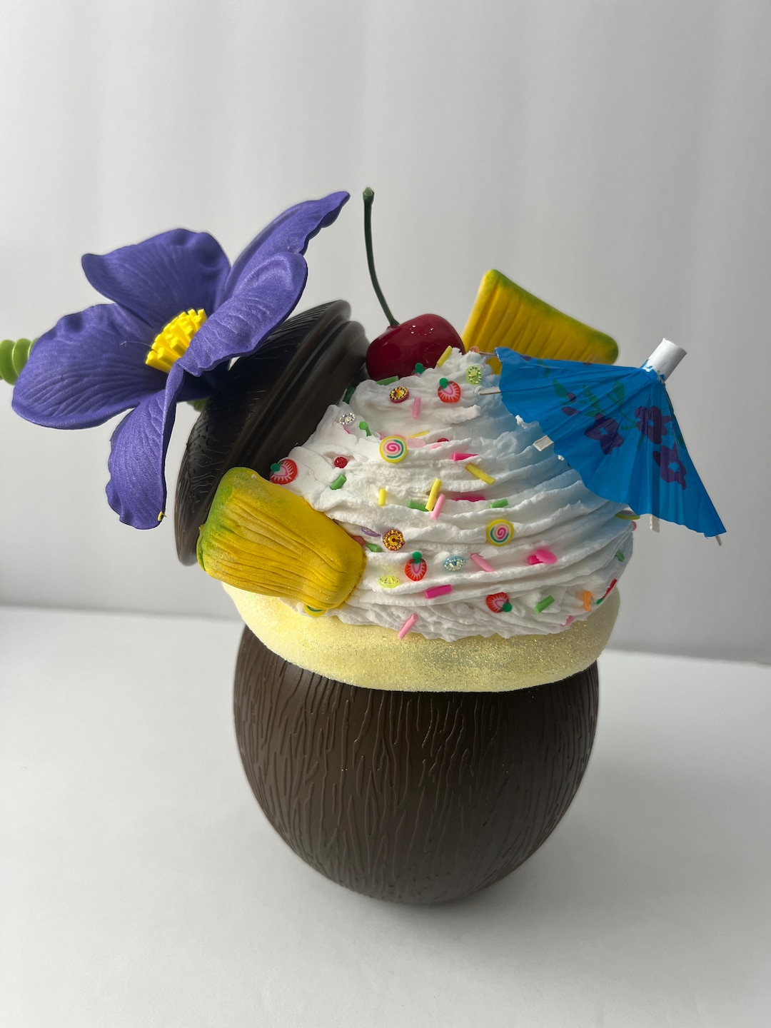 Faux Pina Colada Decoration, Summertime Decor, Fake Drink, Tropical ...