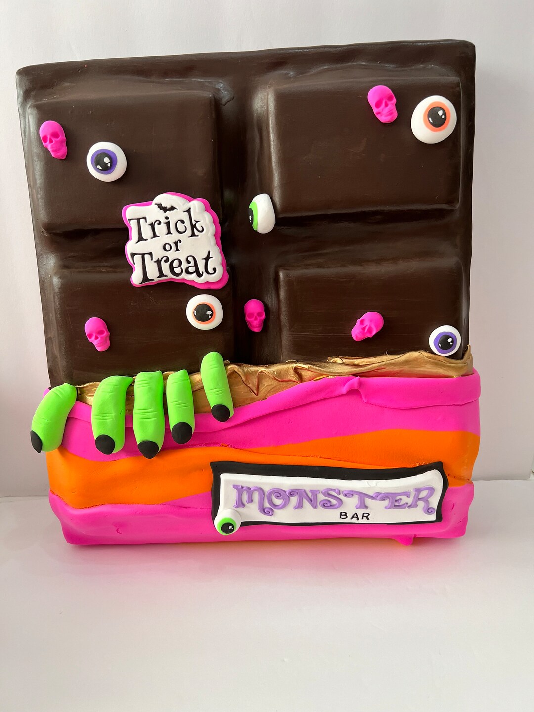 Giant Fake Halloween Chocolate Bar, Monster Bar, Fake Food, Wreath ...