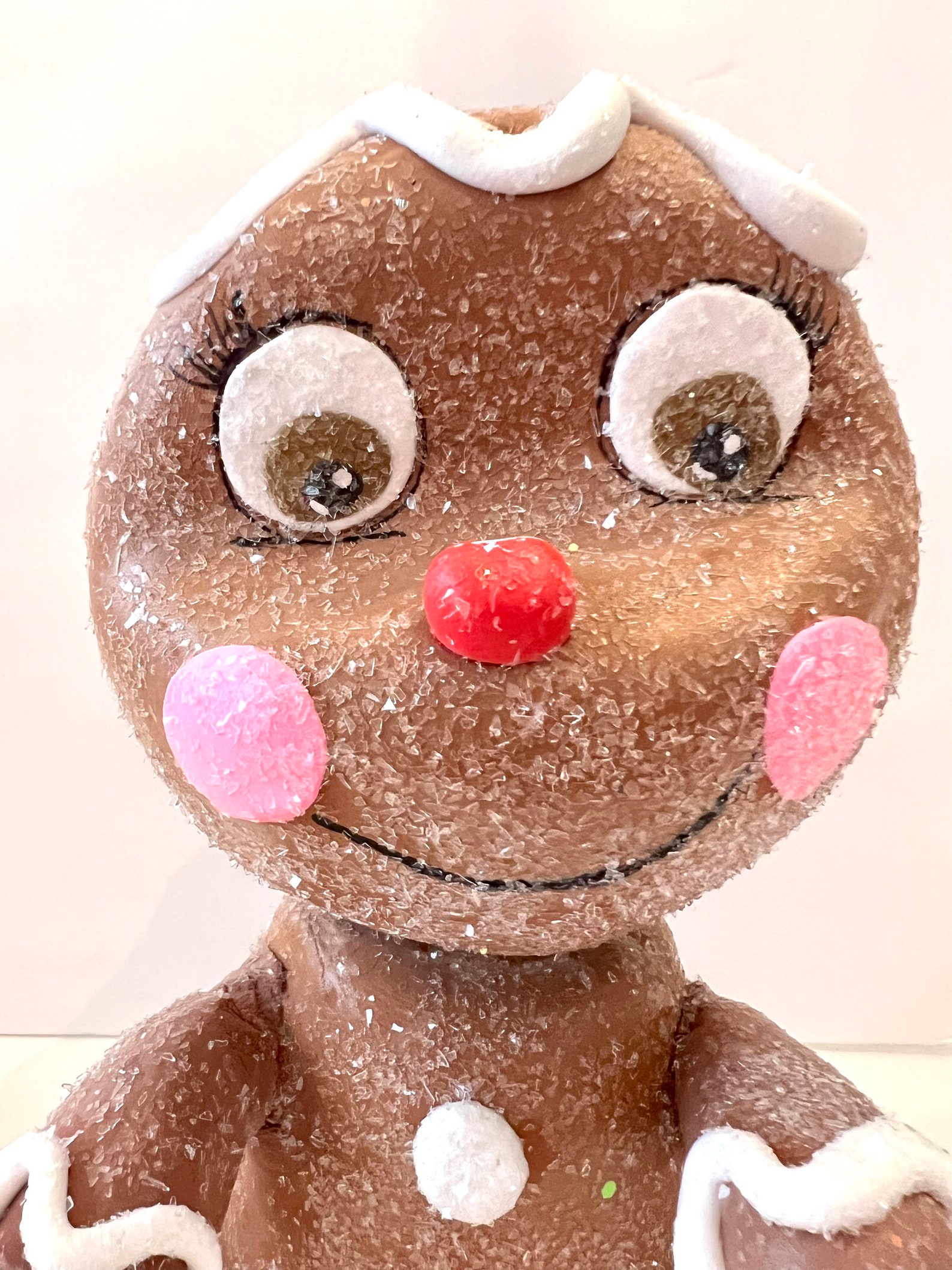 Large Gingerbread Man Figurine, Christmas Decoration, Wreath Attachment ...