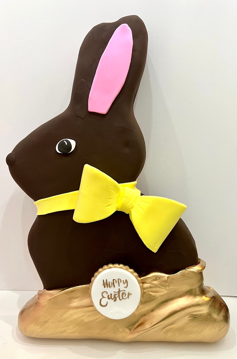 Giant Fake Chocolate Bunny Easter Decoration Photo Prop - Etsy