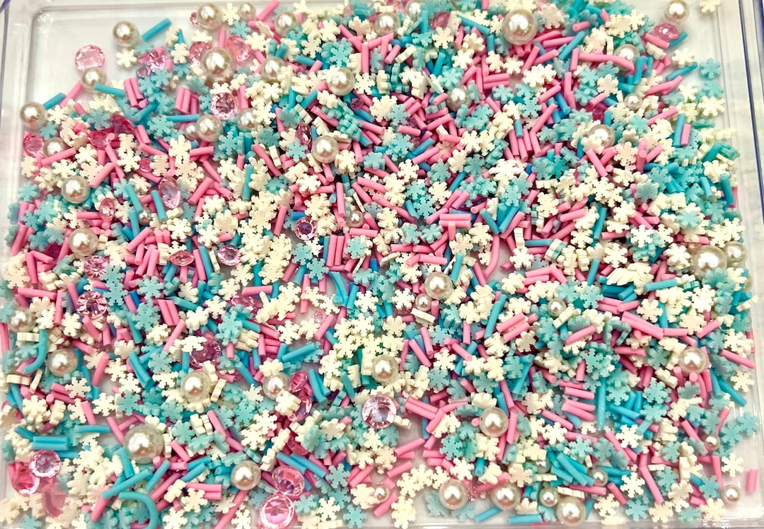 Winter Wonderland Fake Sprinkles, Snowflake Sprinkles, Christmas ...
