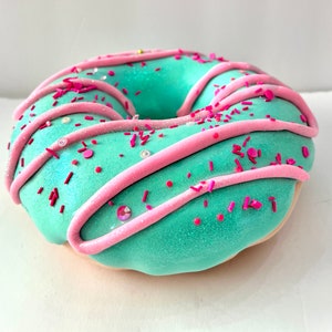 Large Fake Donut in Mint and Pink, Faux Food Decor, Candyland ...