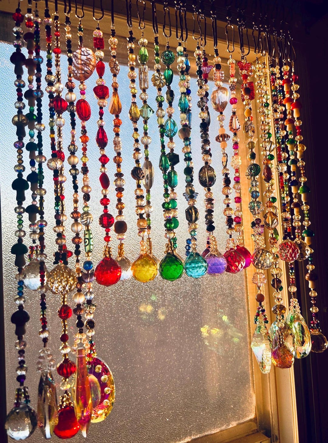 Beaded Crystal Suncatcher Strands: Window Decor, Home Decor Gift, Build ...