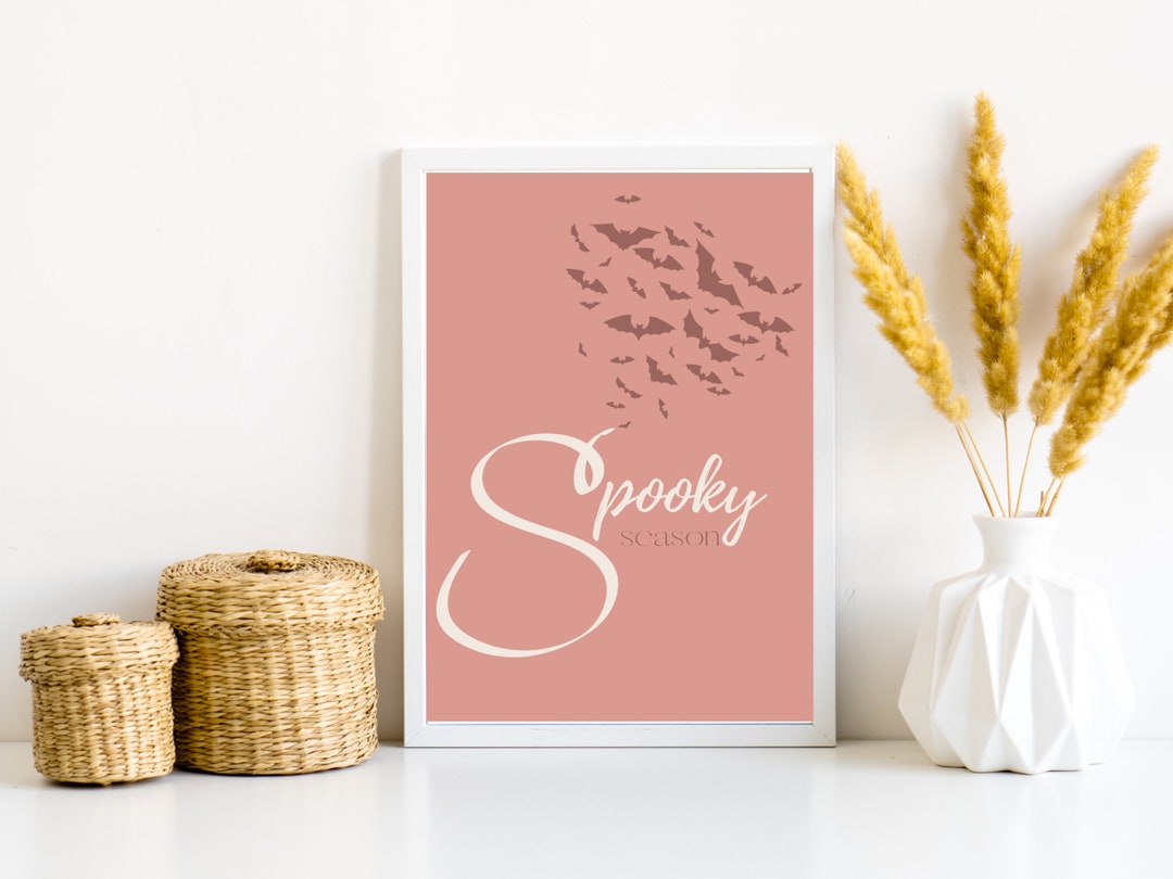 Bat Poster | Spooky Season Printable | Spooky Wall Art | Cute Halloween ...