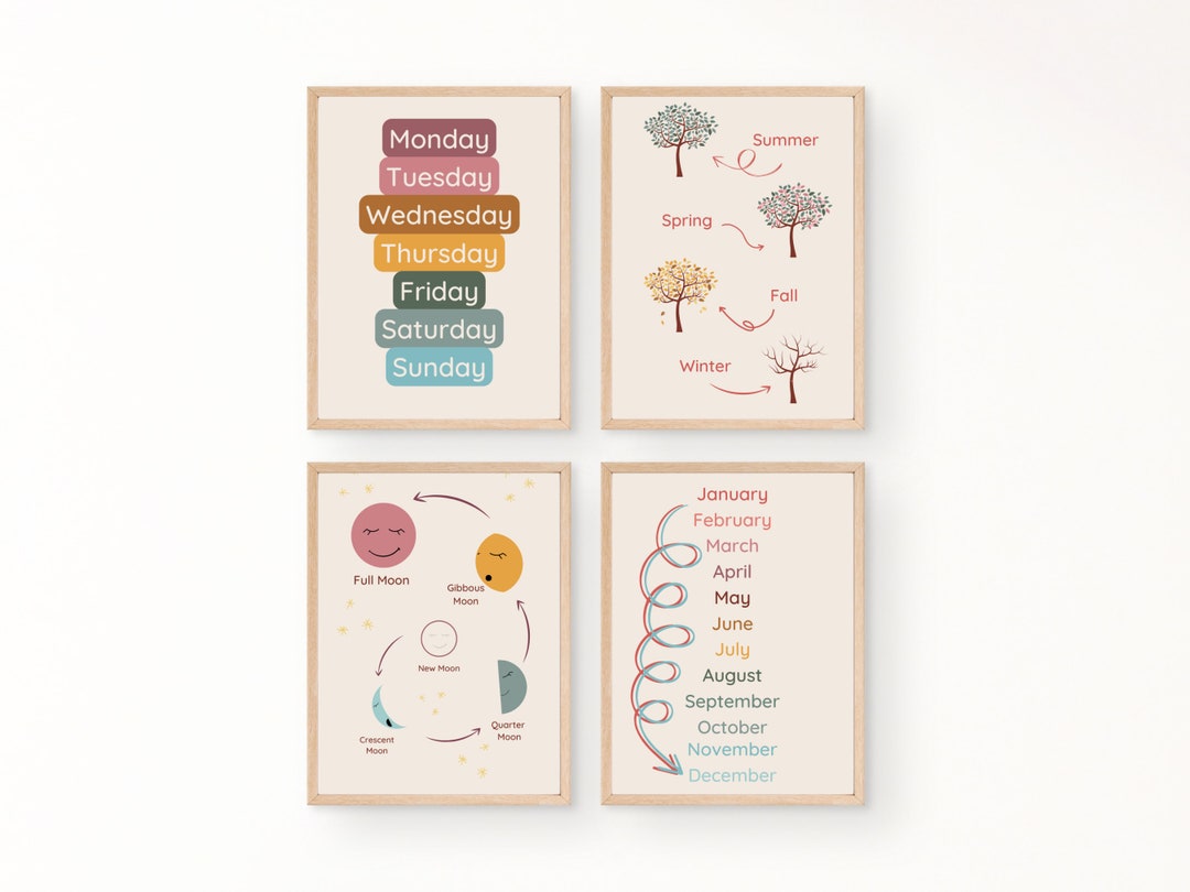 Calendar Learning Prints | Days of the Week Printable | Preschool ...