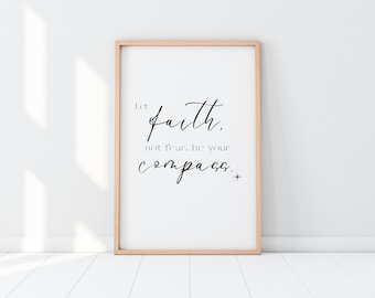 Faith Compass Poster - Etsy