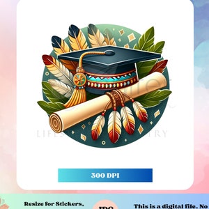 Indigenous Graduation Cap JPG PNG Native Design Digital Download for ...