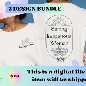 Strong Indigenous Woman SVG PNG Bundle Native Digital Download for ...