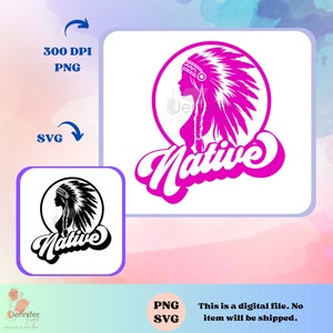 Native Pink Indigenous SVG PNG Native Digital Downloads for Cricut ...