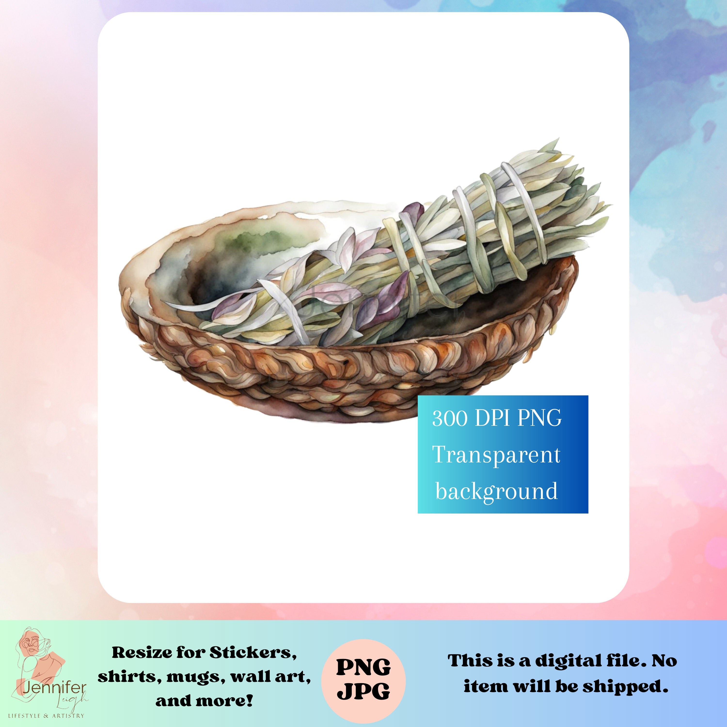 Indigenous Smudge Sage Bowl JPG PNG Native Design Digital Download for ...