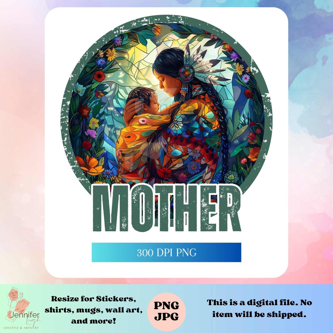 Indigenous Mother JPEG PNG Native Designs Instant Download for ...
