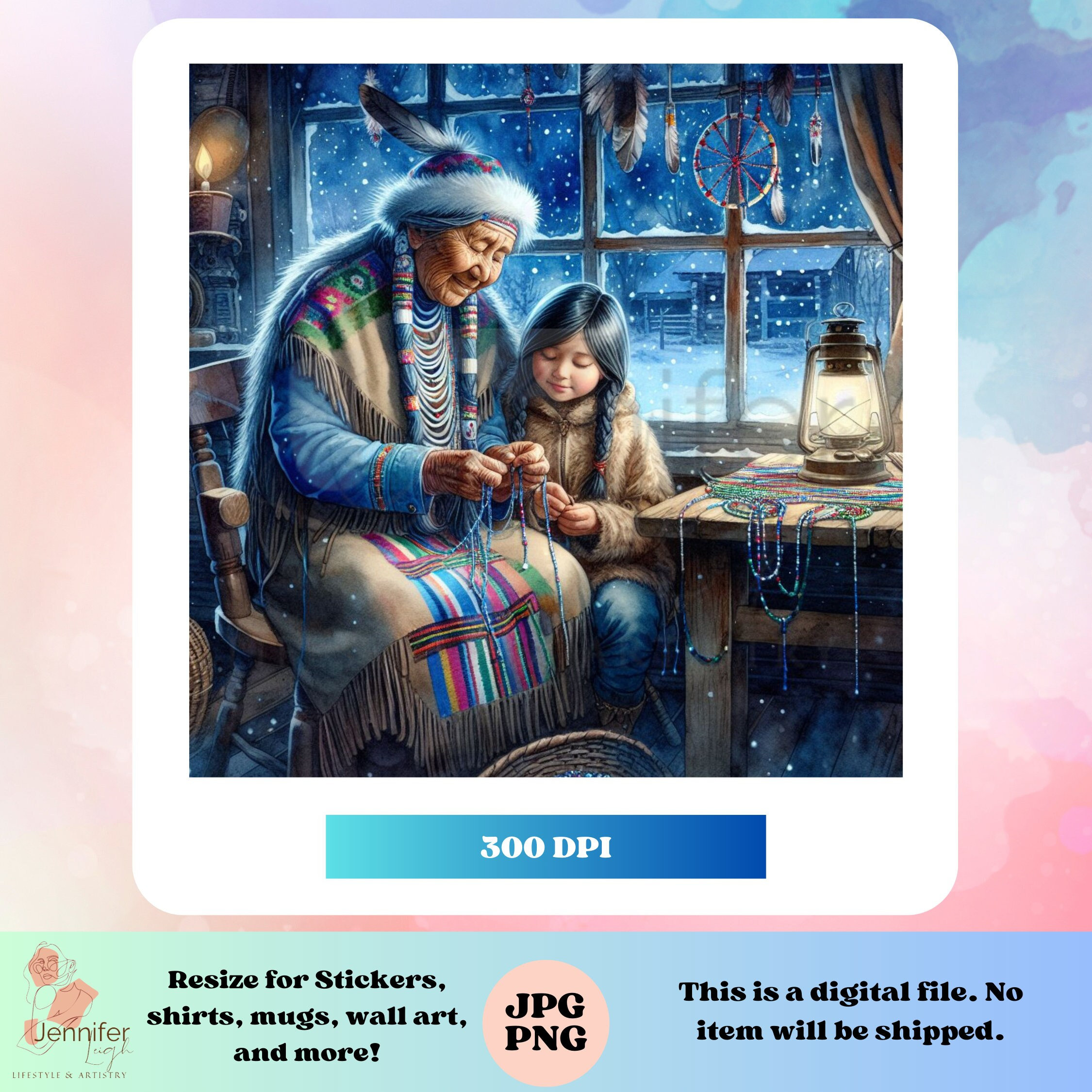 Indigenous Visits With Kokum JPG PNG Native Digital Design Download for ...