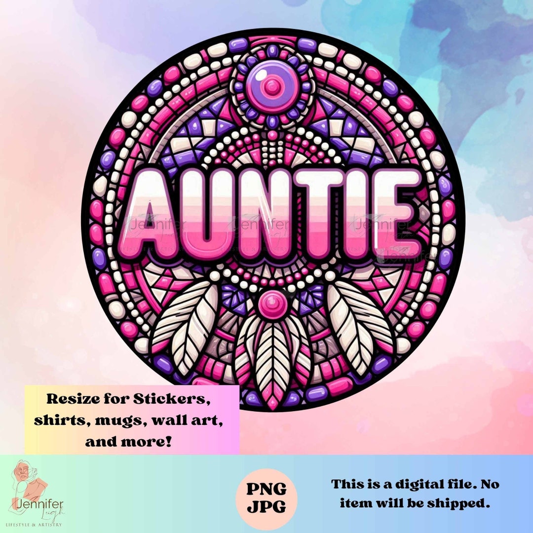 Auntie Indigenous Bead Round PNG Native Digital Downloads for Shirts ...