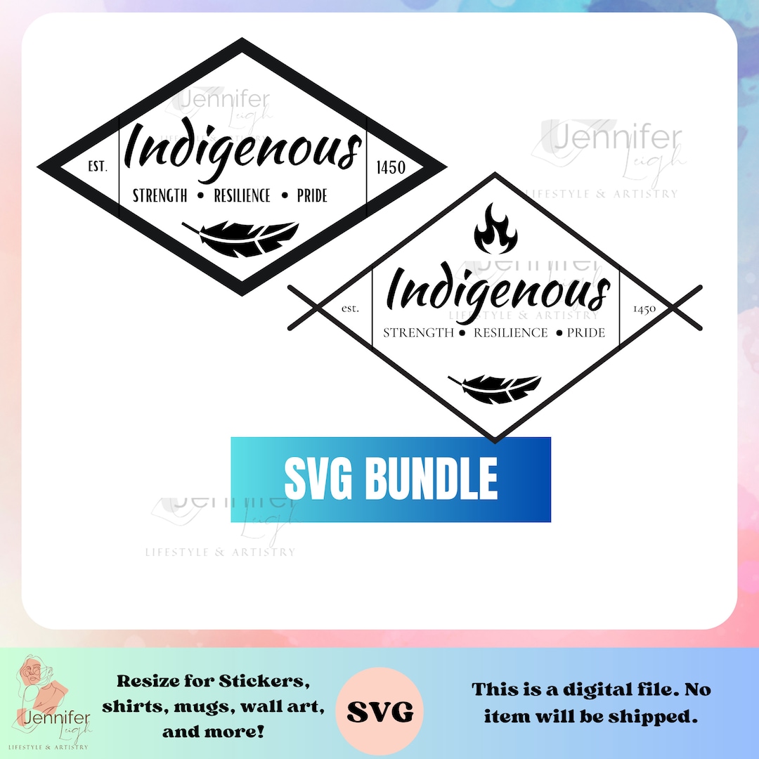 Indigenous Logo SVG PNG Digital Download, for Cricut Vinyl, Sublimation ...