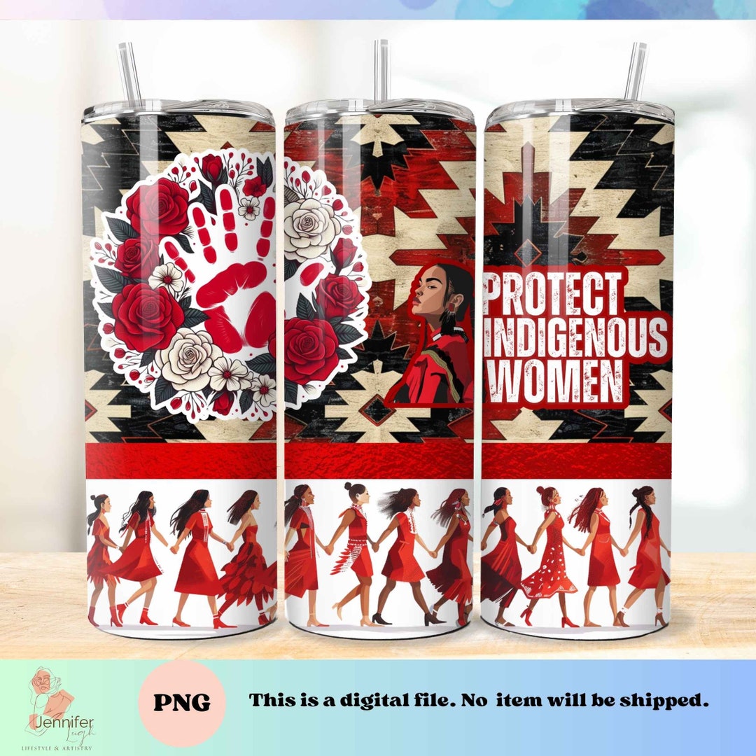 MMIW Red Dress Indigenous Seamless Edge PNG Native Instant Download for ...