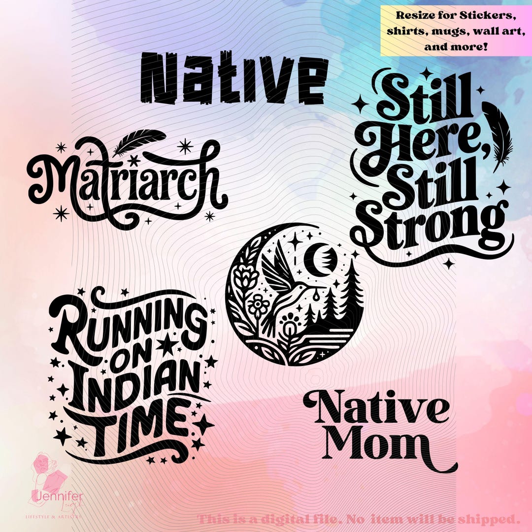 Indigenous SVG Bundle Native Digital Downloads for Cricut, Vinyl Crafts ...