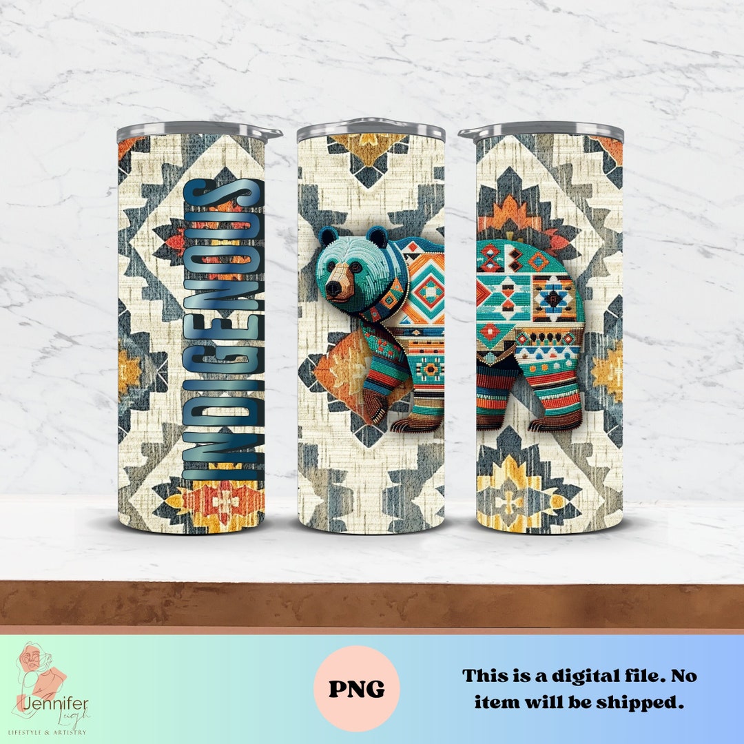 Indigenous Bead Bear Png Native Designs Digital Download for 20 Oz 9.2 ...