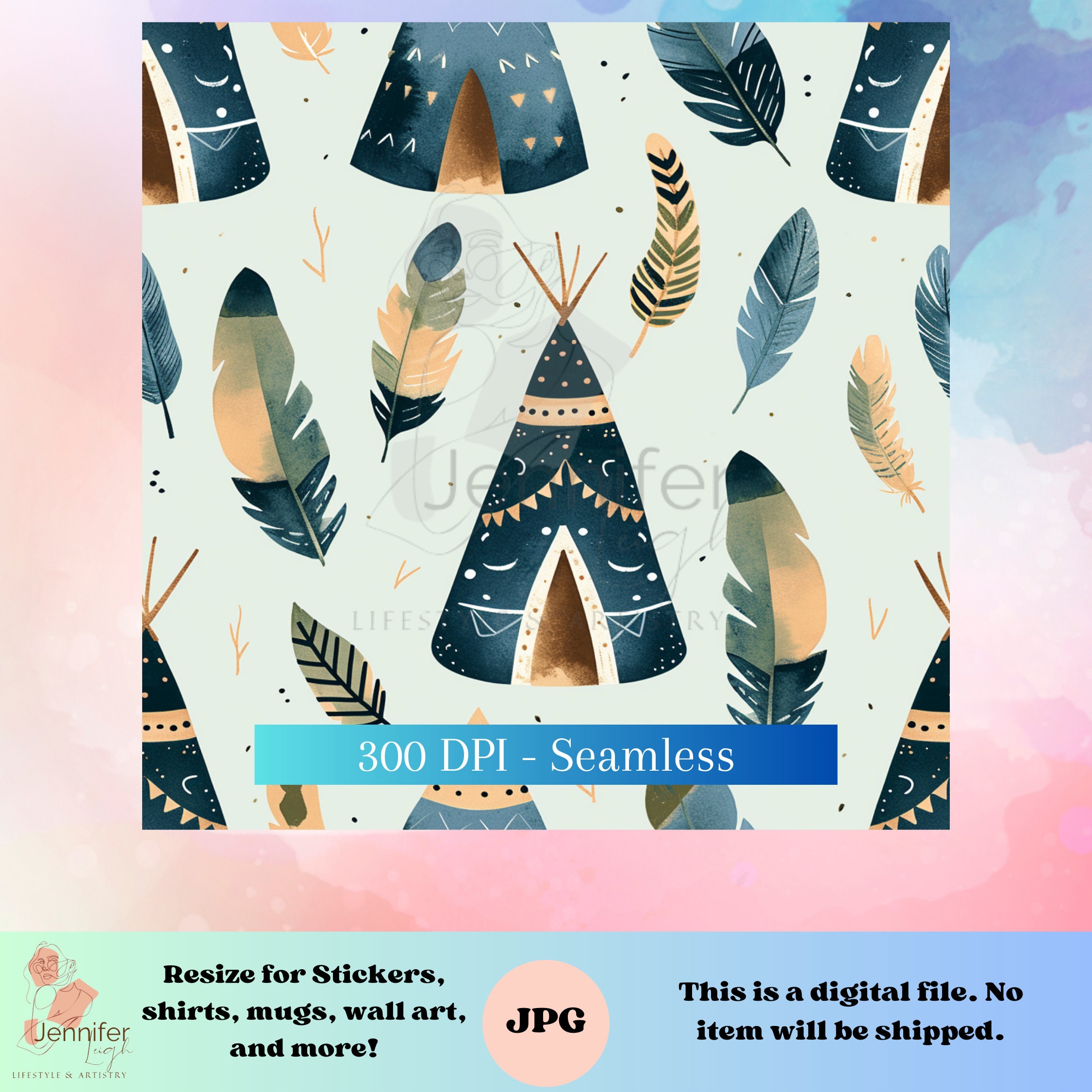 Indigenous Seamless Digital Paper Design Bundle, JPG, Native Designs ...