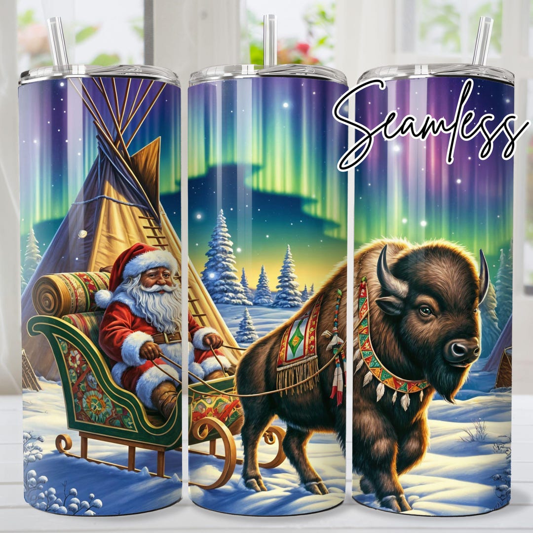 Christmas Indigenous PNG Native American Tumbler Wrap Design for ...