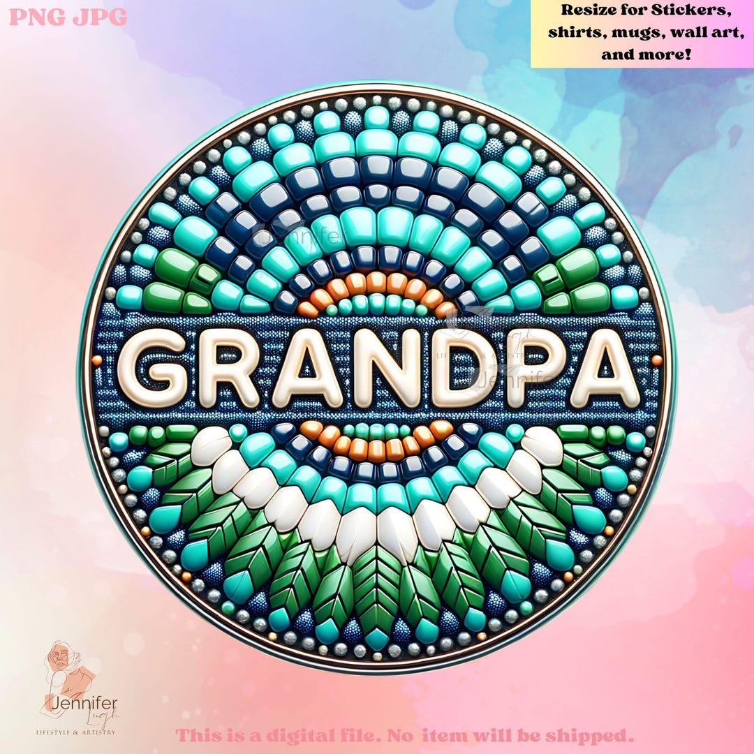 Grandpa Round PNG JPG Native Digital Downloads for Shirts Vinyl ...