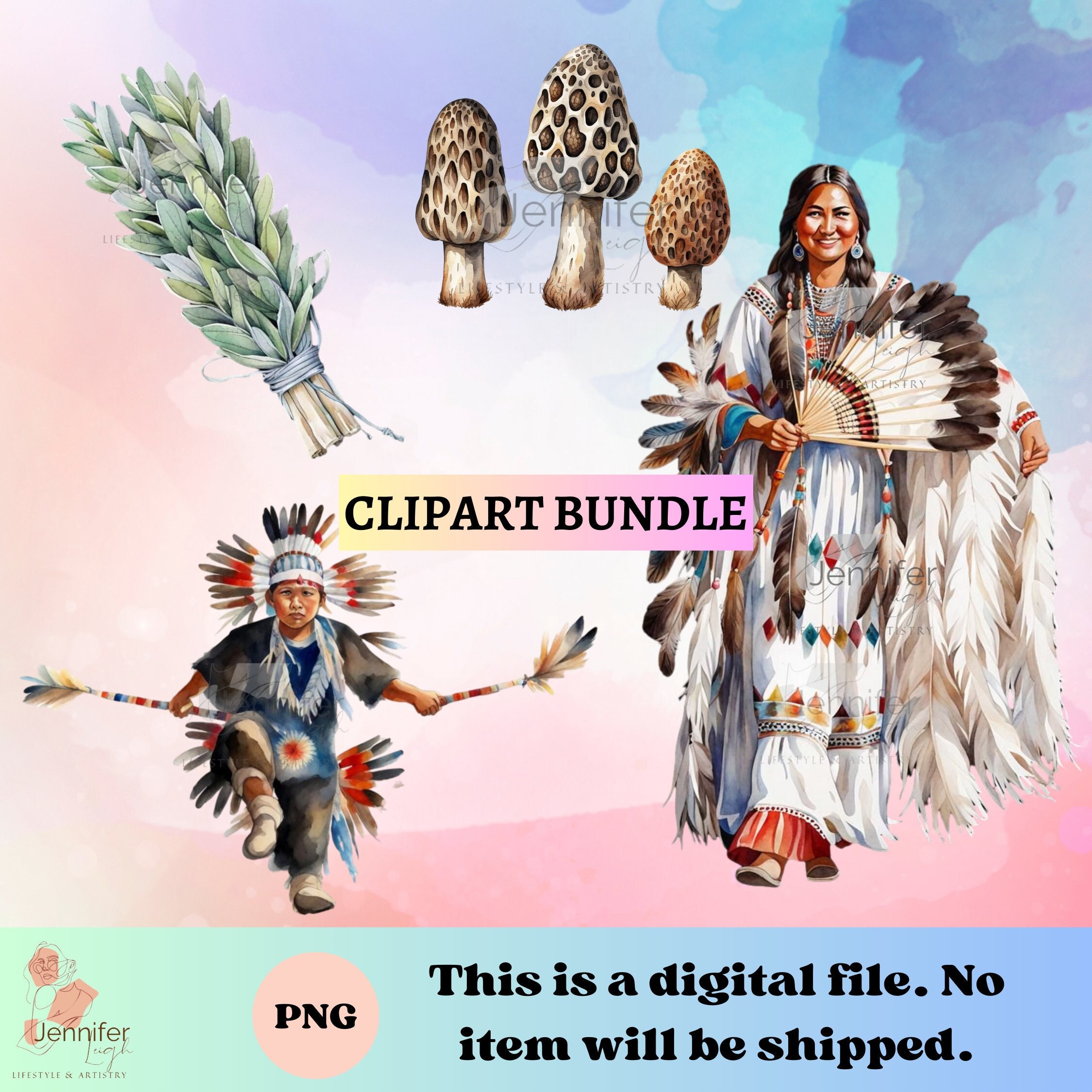 Indigenous Clipart Design Bundle Png Native Digital Download for ...