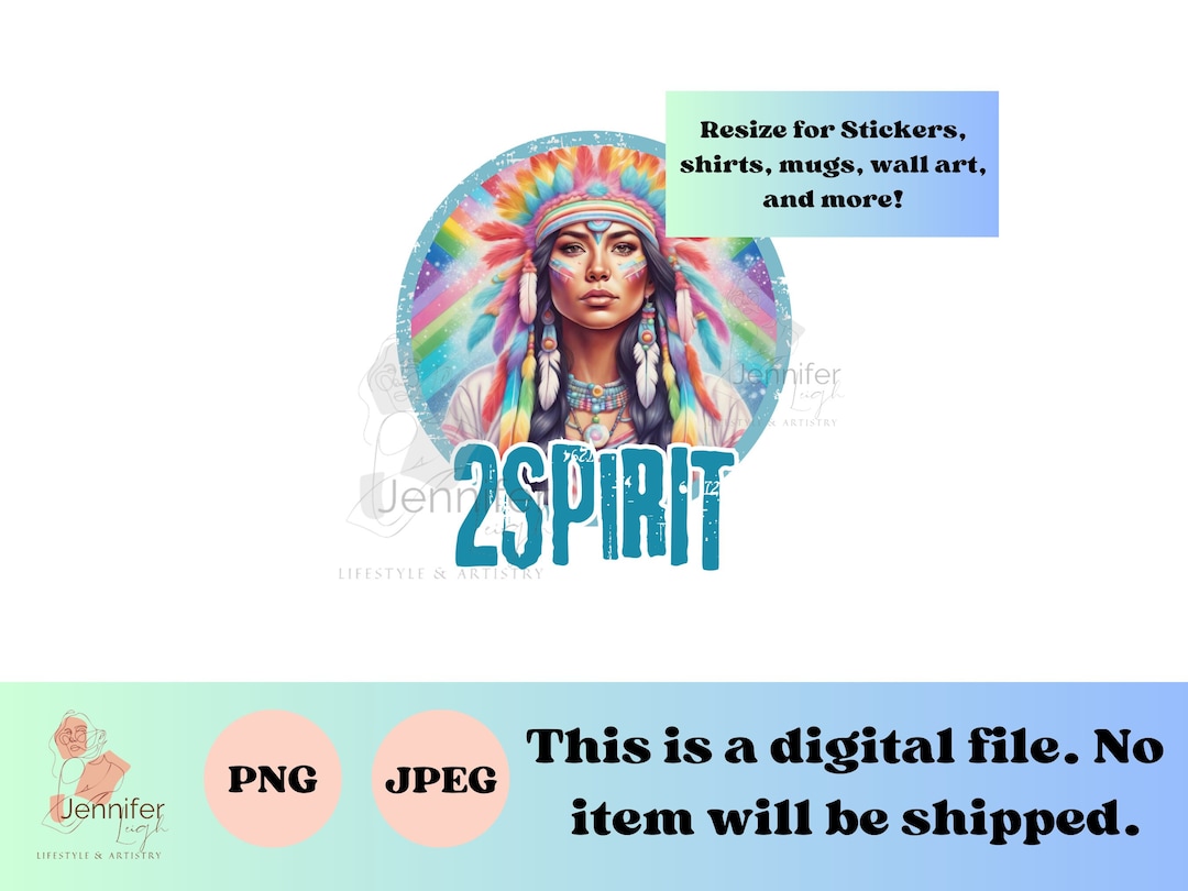 Indigenous Two Spirit Png Native Digital Download for - Etsy