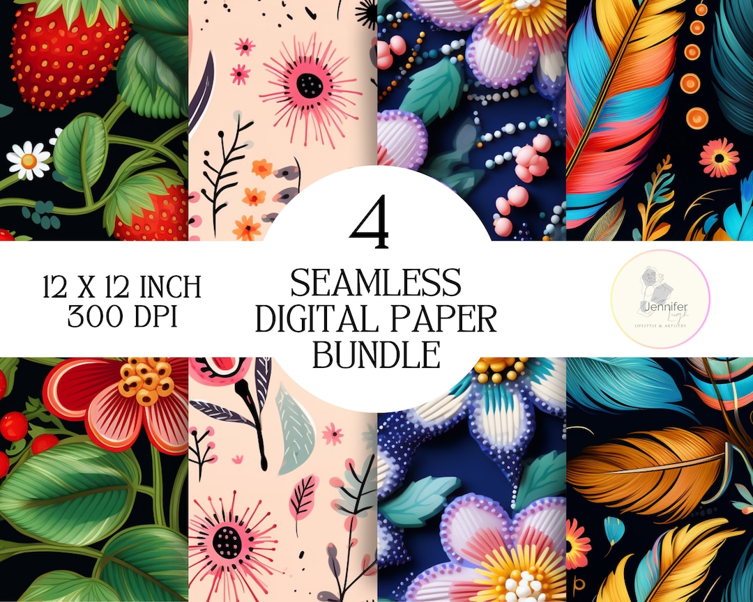 Indigenous 4 Seamless Digital Paper Design Bundle, JPG, Native Designs ...