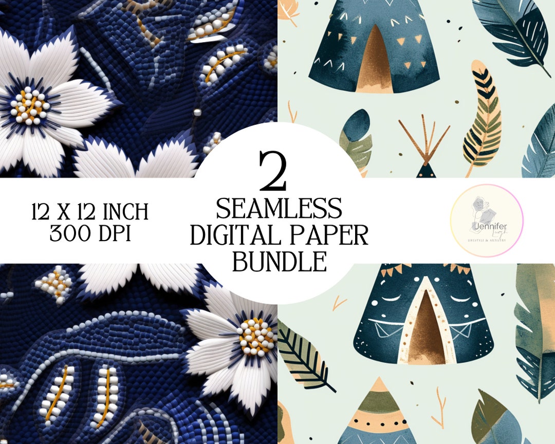 Indigenous Seamless Digital Paper Design Bundle, JPG, Native Designs ...