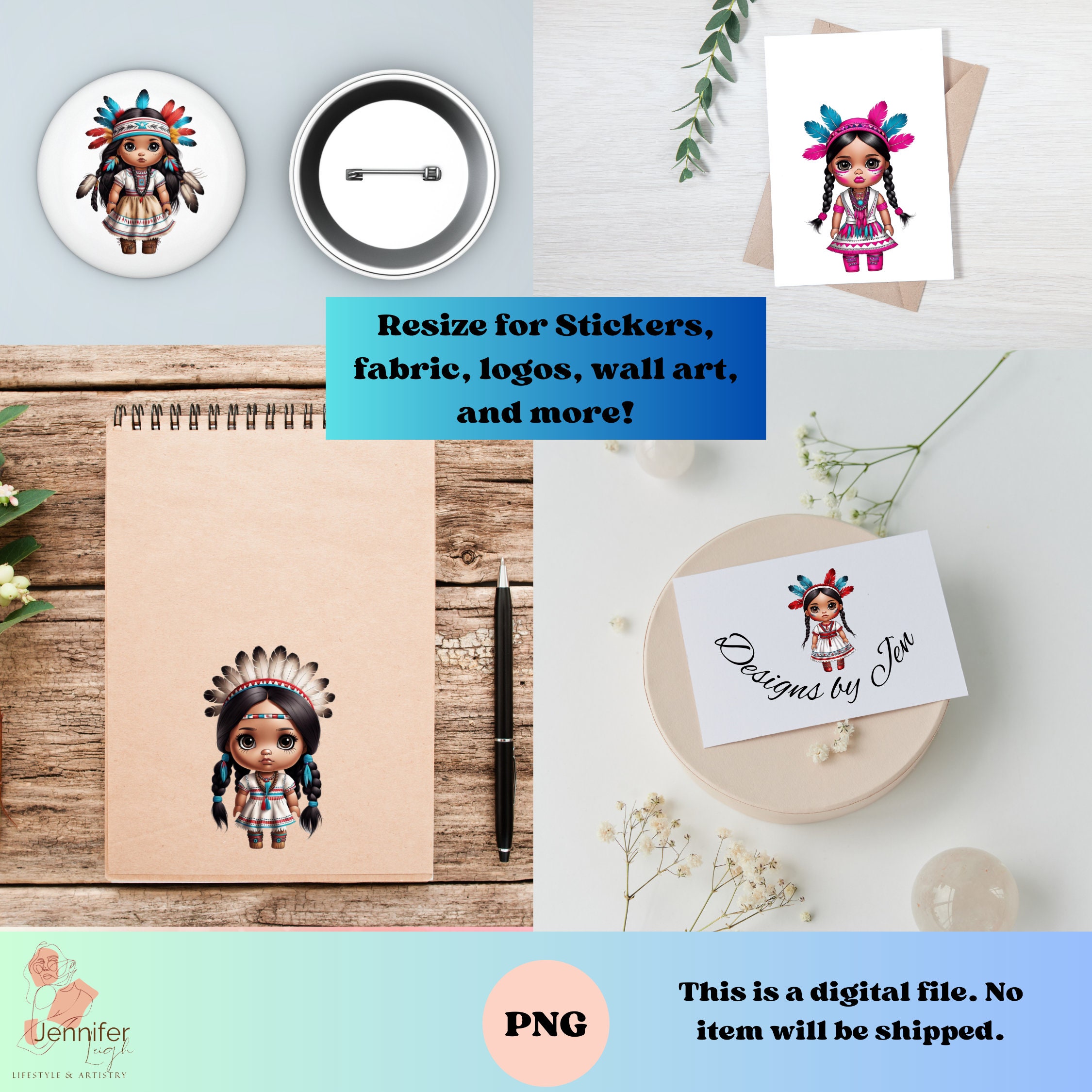 Indigenous Cute PNG Clipart Design Bundle Png Native Digital Download ...