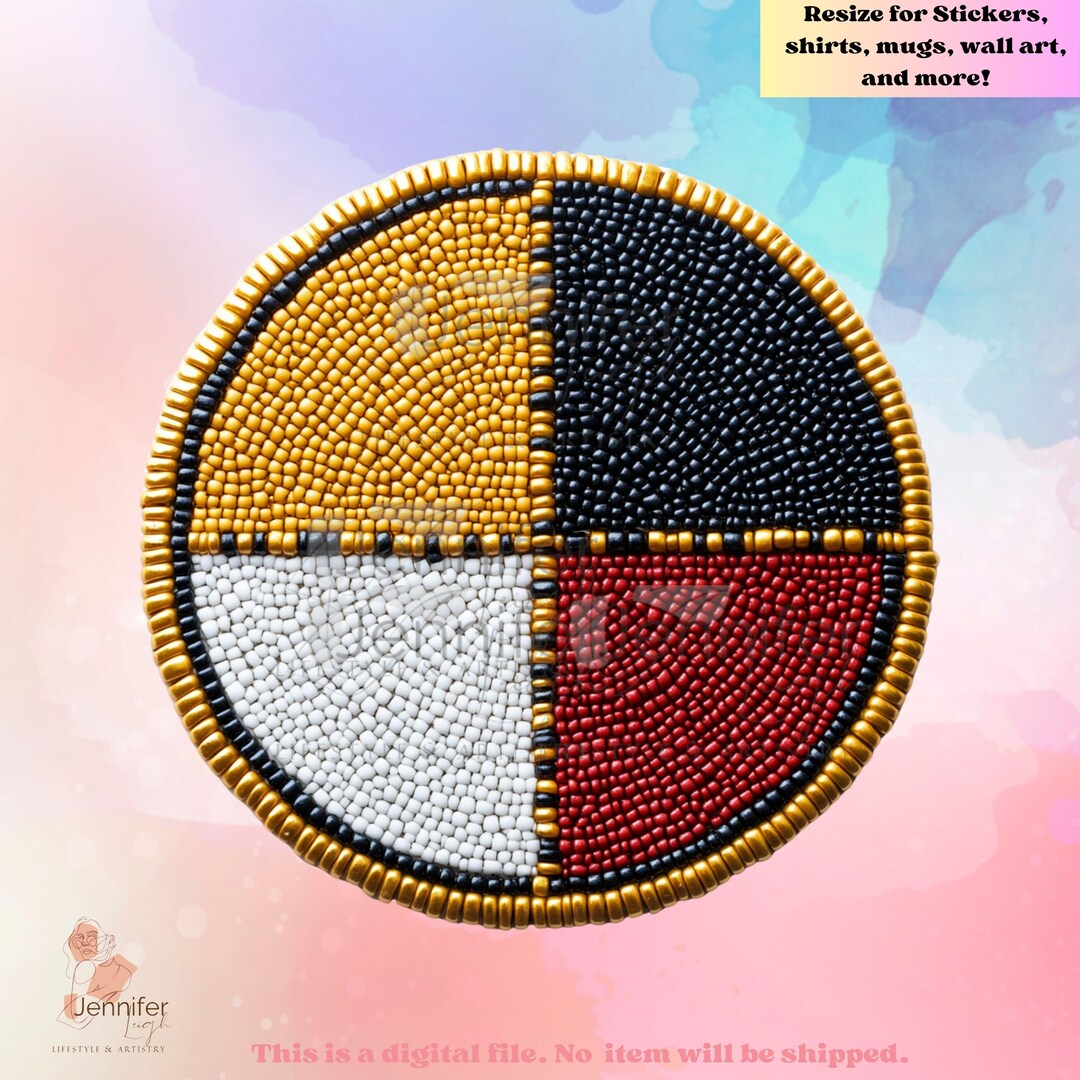 Indigenous Bead Round Art Style PNG Native Digital Downloads for Shirts ...