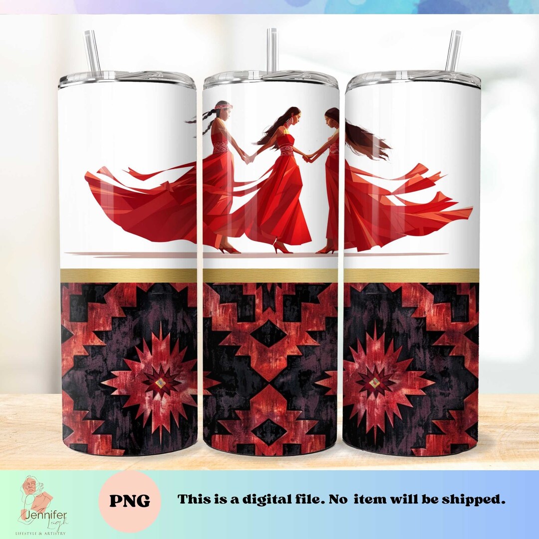 MMIW Red Dress Indigenous Seamless Edge PNG Native Instant Download for ...