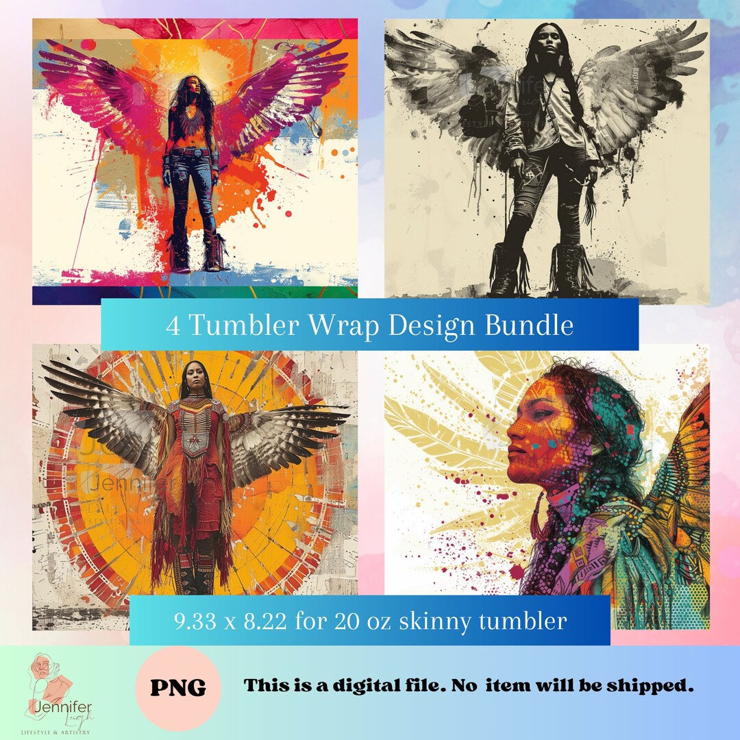 Indigenous Angel Tumbler Wrap Bundle Png Native Tumbler Wrap Digital ...
