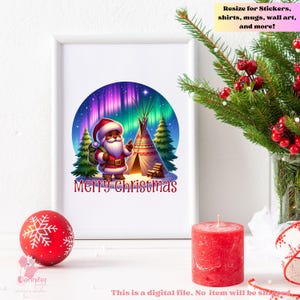 Merry Christmas Santa Indigenous PNG JPG Native American Designs for ...