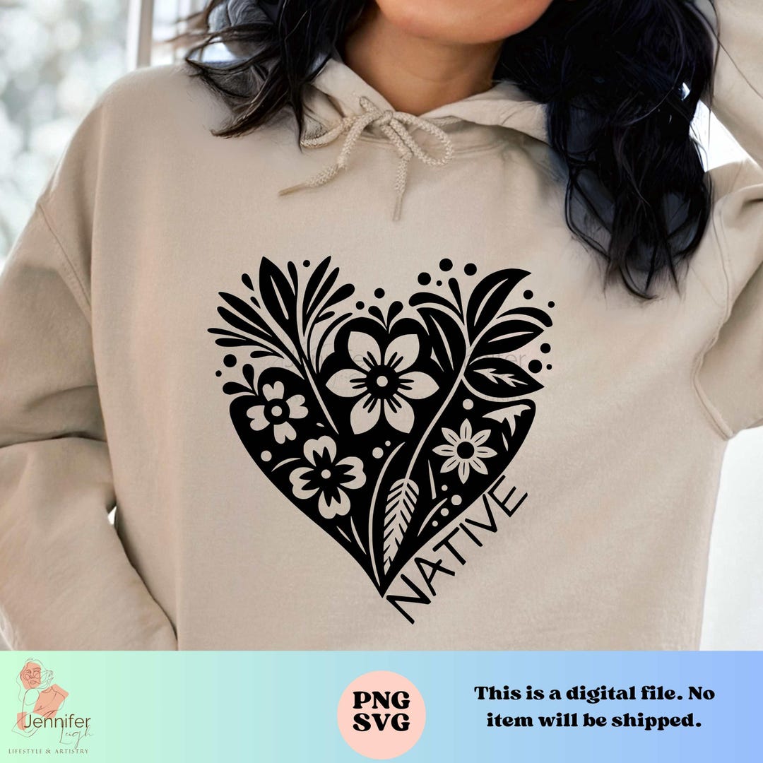 Native Heart SVG PNG Digital Download - Etsy