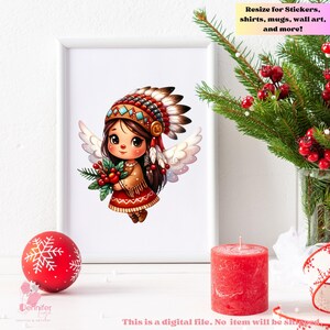Christmas Angel Indigenous PNG JPG Native American Designs for Digital ...