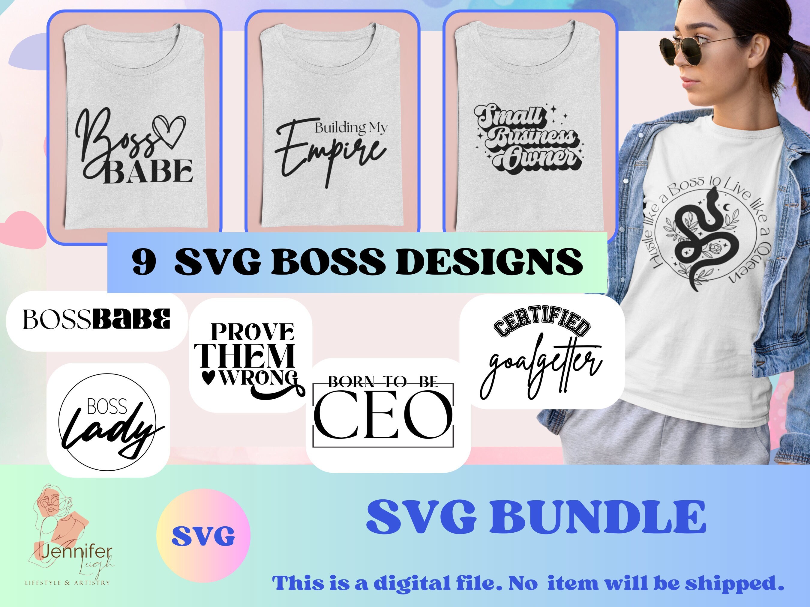 Boss Babe Goalgetter CEO SVG Bundle Motivational Inspirational SVG ...