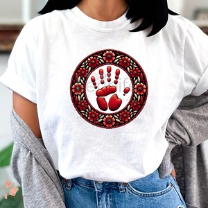 MMIW Floral Red Hand Indigenous Jpg Png Native Instant Download ...